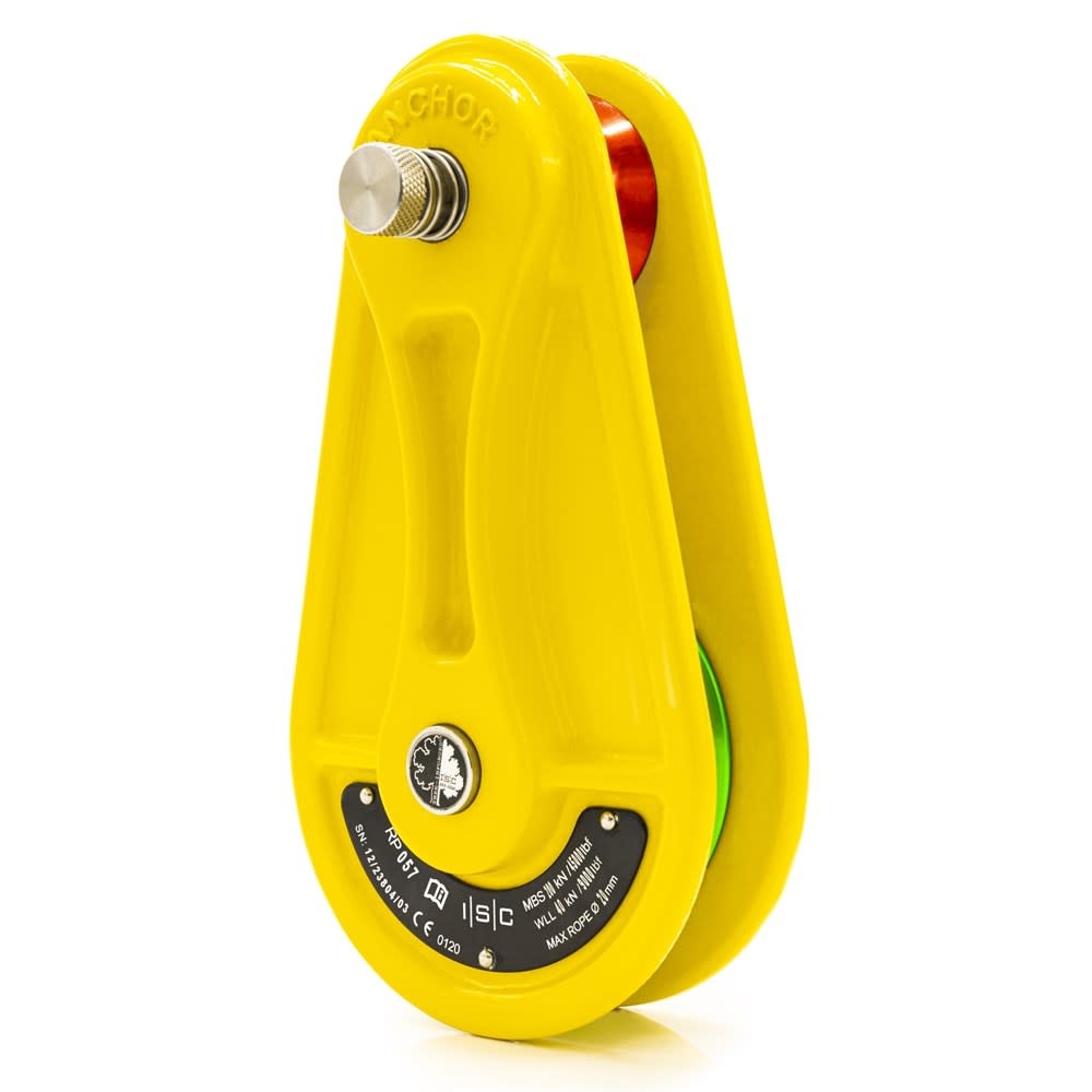 ISC ISC Large Rigging Pulley for up to Ø20mm Rope - 200kN - Yellow with ...