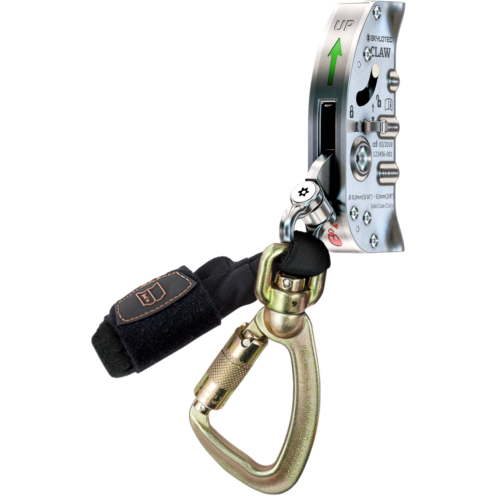 SKYLOTEC CLAW Vertical Cable Sleeve with knob for 3/8" & 5/16" galv ...