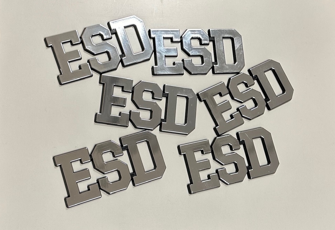 Emblem Art ESD Chrome Car Decal 2x4 - The Eagles Nest