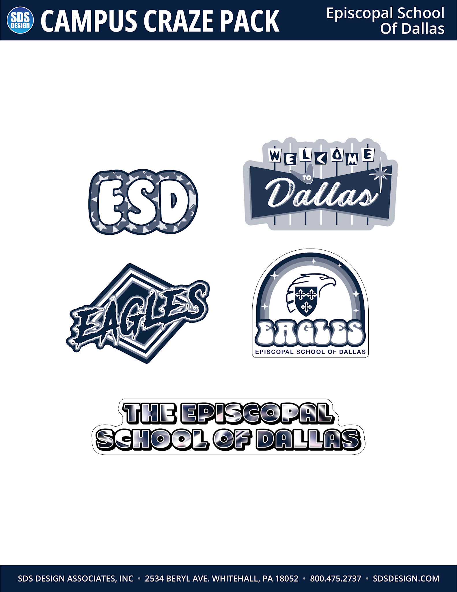 SDS Designs Campus Craze Sticker Pack - The Eagles Nest