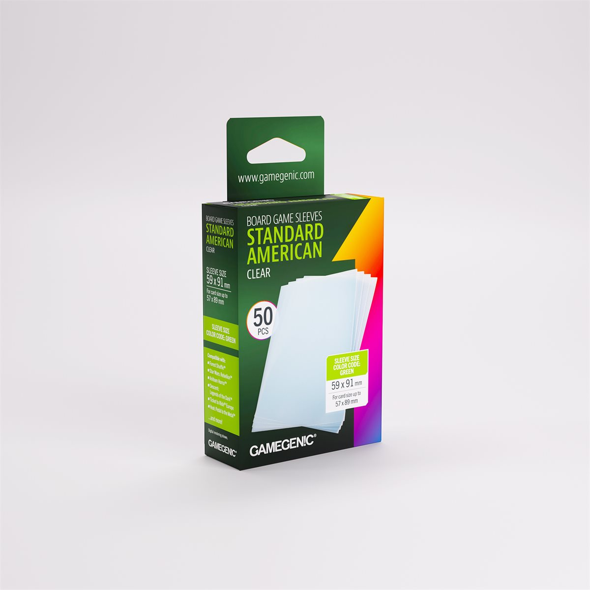 GameGenic Board Game Sleeves Standard American Clear 50 ct - Guardian ...