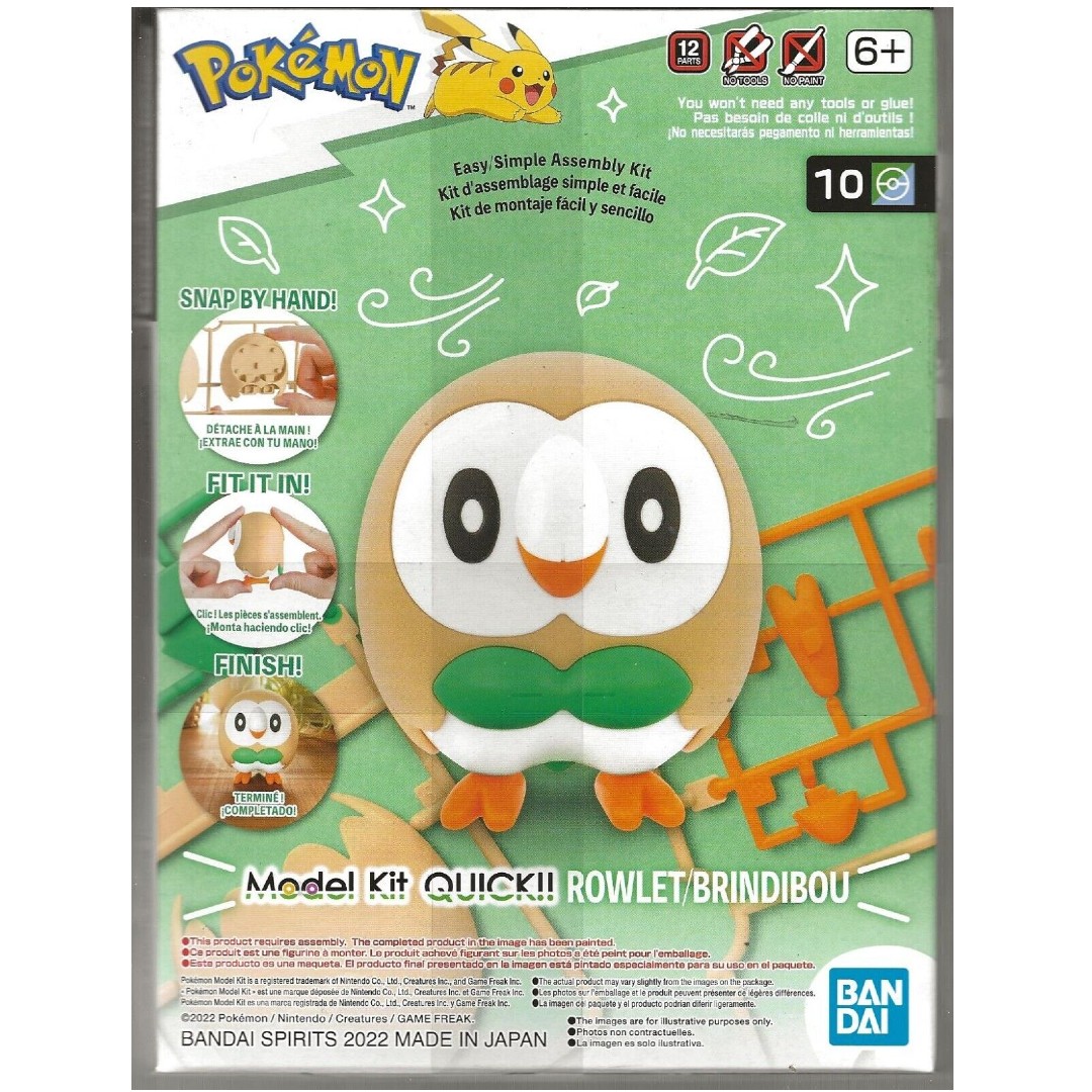 Bandai Pokemon Model Kit 10 Rowlet - Guardian Games Corvallis