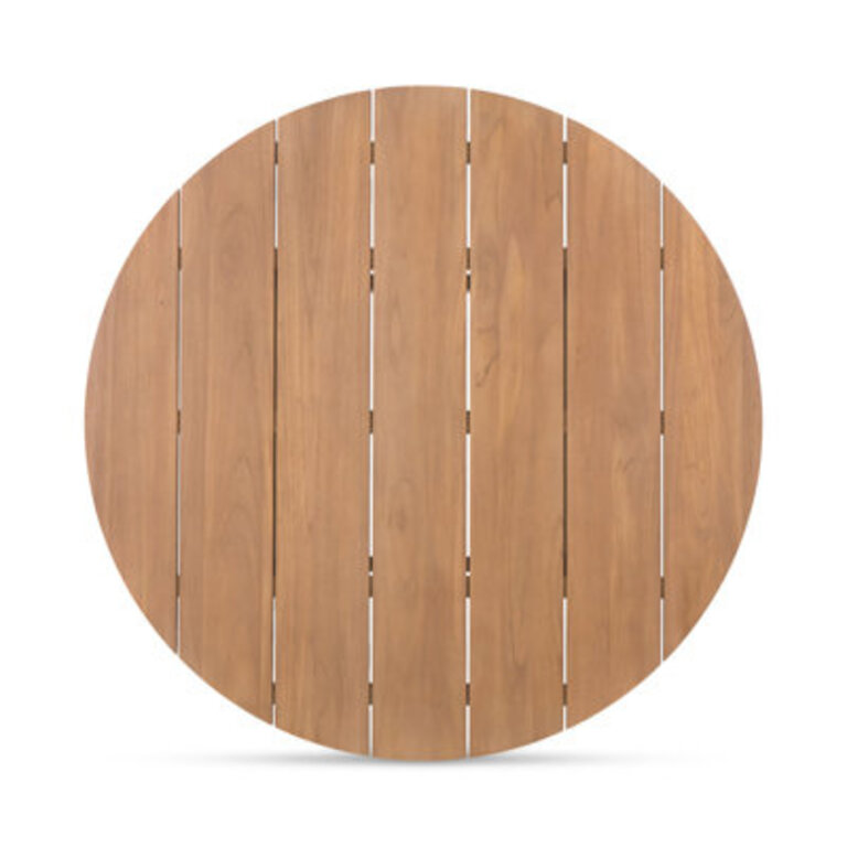 Pernelle Round Outdoor Dining Table Table Top/Base Color: Natural ...