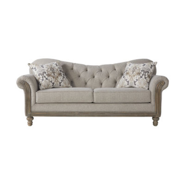 Audio 88" Rolled Arm Sofa with Reversible Cushions Fabric: Sandstone ...