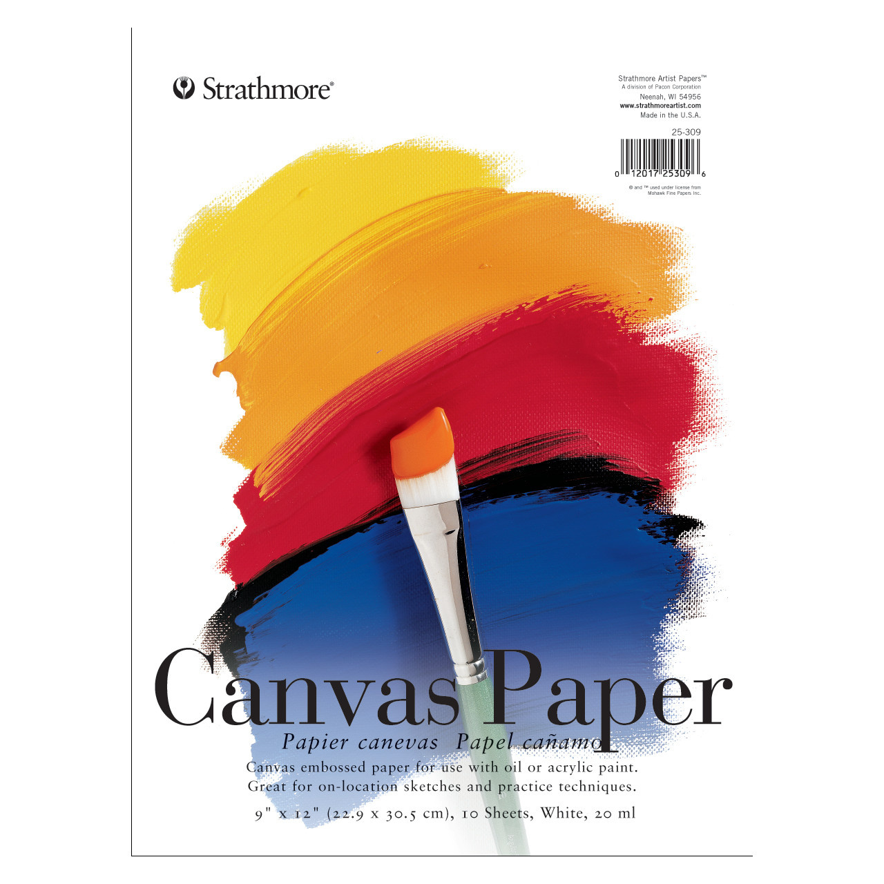 Strathmore Strathmore Student Canvas Paper Pad, 9"x12" - KCAI ...