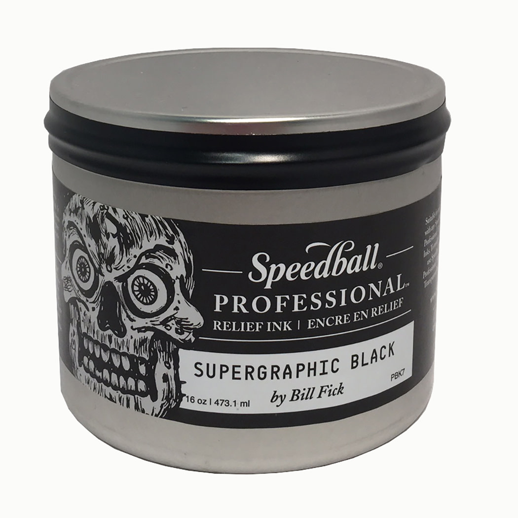 Speedball Speedball Pro Relief Ink, Supergraphic Black 16oz - KCAI ...