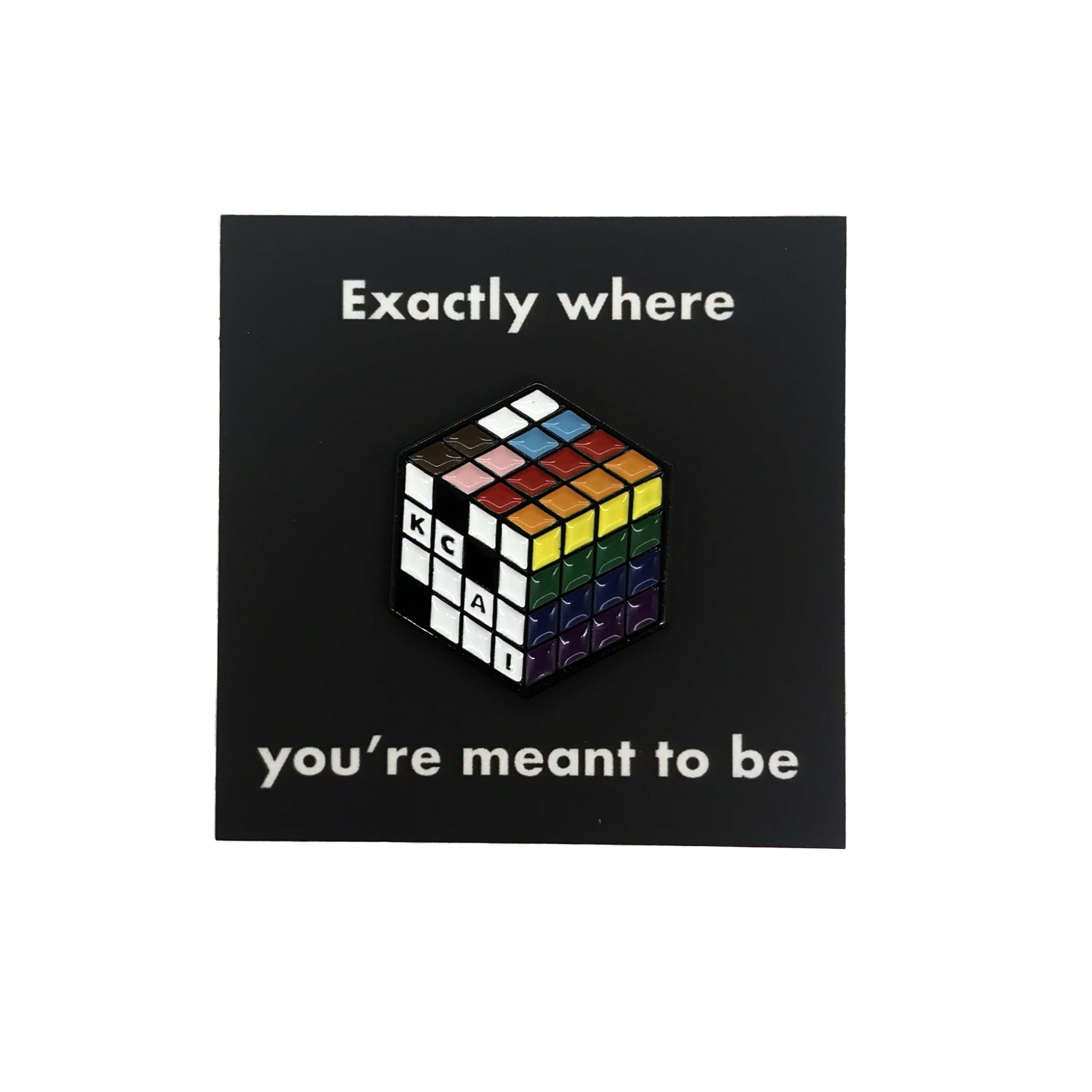 KCAI KCAI Grid Rainbow Enamel Pin - KCAI Underground Art Store