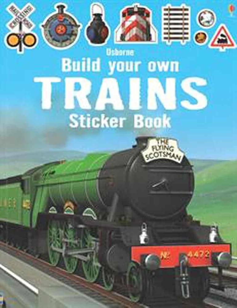 BOOK BUILD YOUR OWN TRAINS STICKERS - Hullabaloo Toys