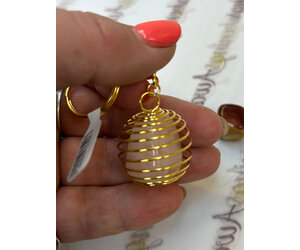 Gold Plated Spiral Cage Keychain (Stone not included) - Awakenings of ...