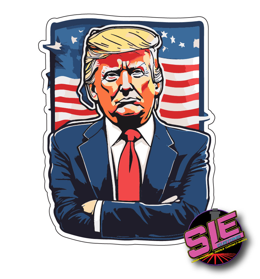 Support Trump Decal - Over 5 Inches of Presidential Cheer! - SLE Customs