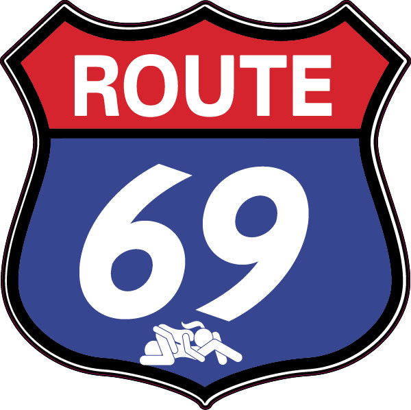 Route 69 Decal - Playful & Provocative, Standard/Distressed Finish - SLE Customs