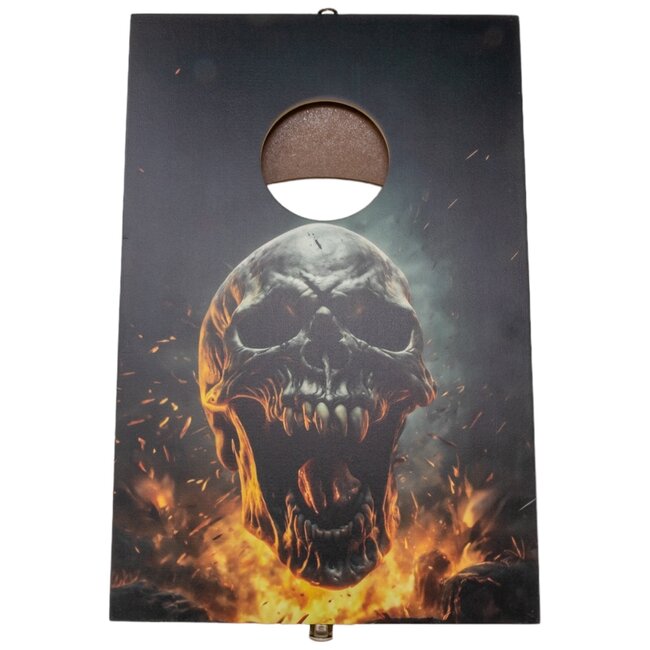 Mini Cornhole Skull Themed Set: 10.5" x 15.75" Bean Bag Toss Game - SLE ...