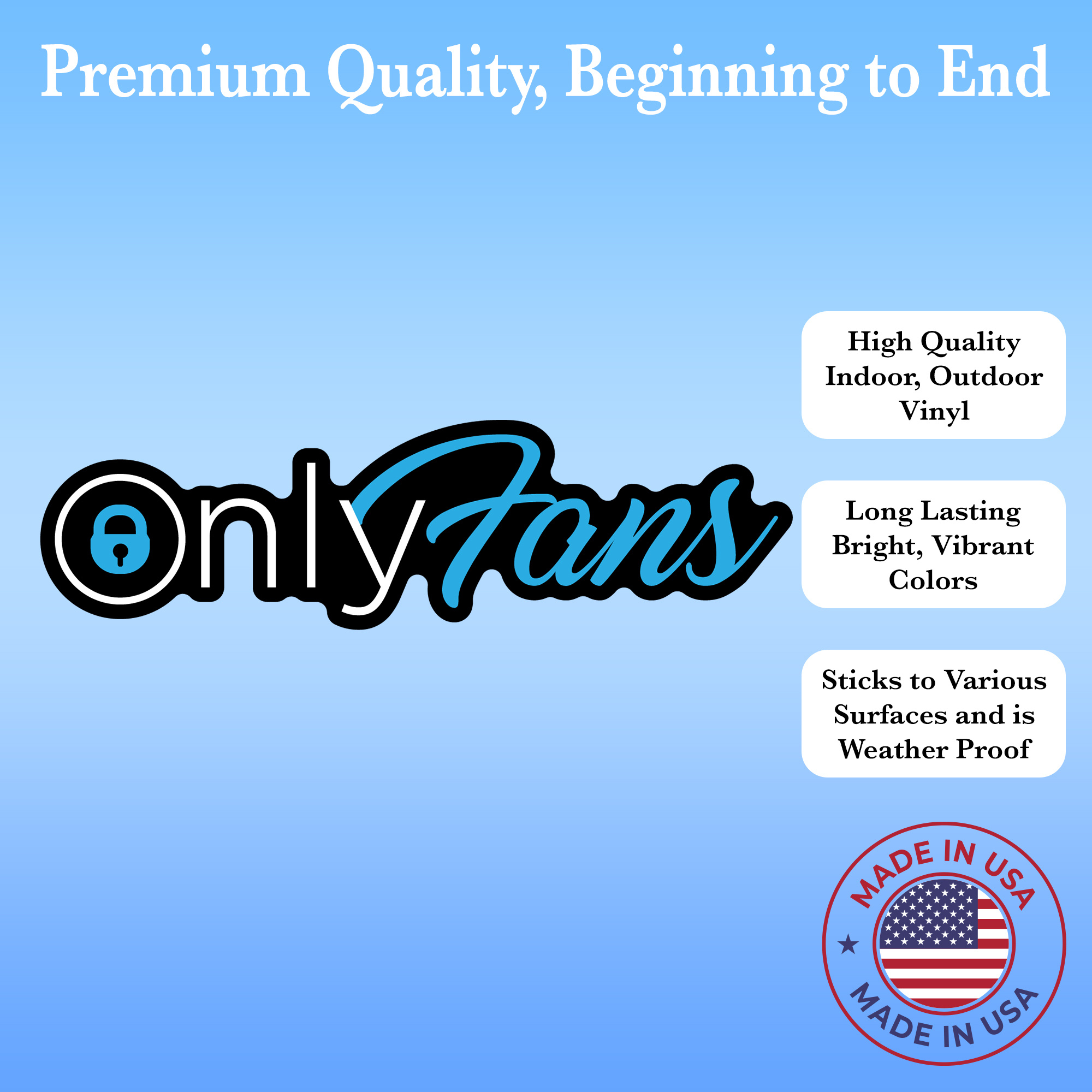 Only Fans Sticker - 5" Long Vinyl Decal - SLE Customs