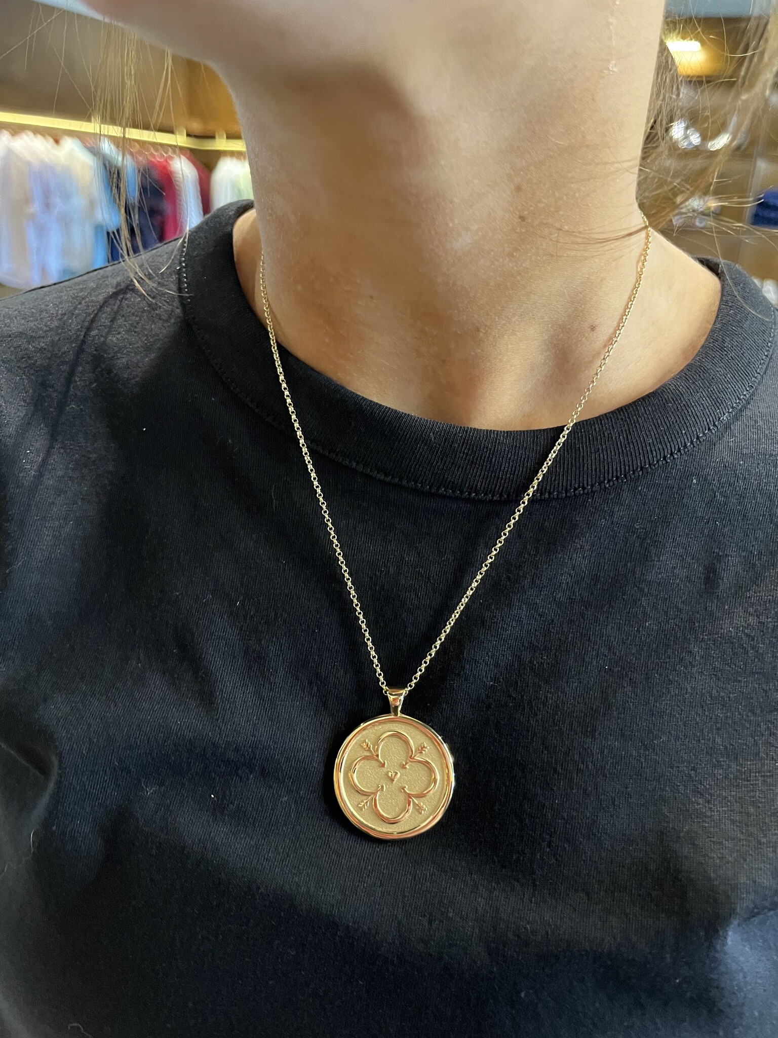 LOVE JW Original Pendant Coin Gold / 16-18" Classic Rolo Chain - Gretta ...