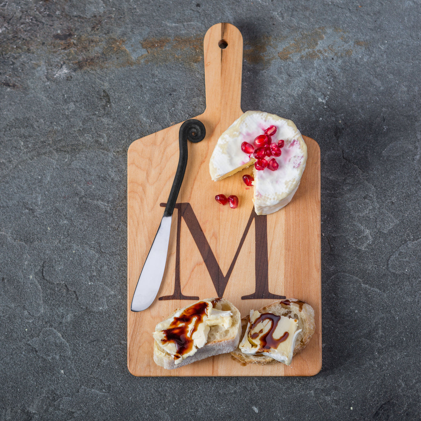 Jk Adams Monogrammed Maple Cheese Board Gift Pack - The Country Store ...