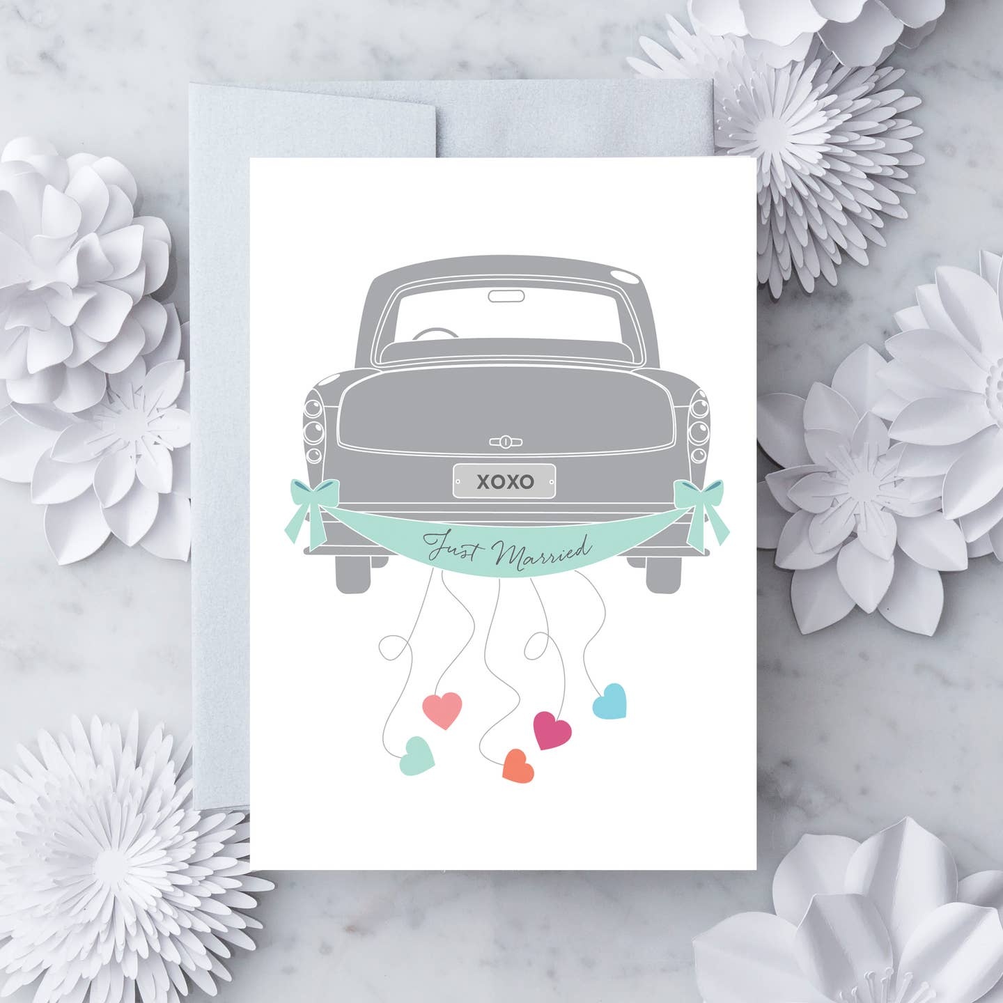 Design with Heart Just Married Wedding Card - The Country Store on Main