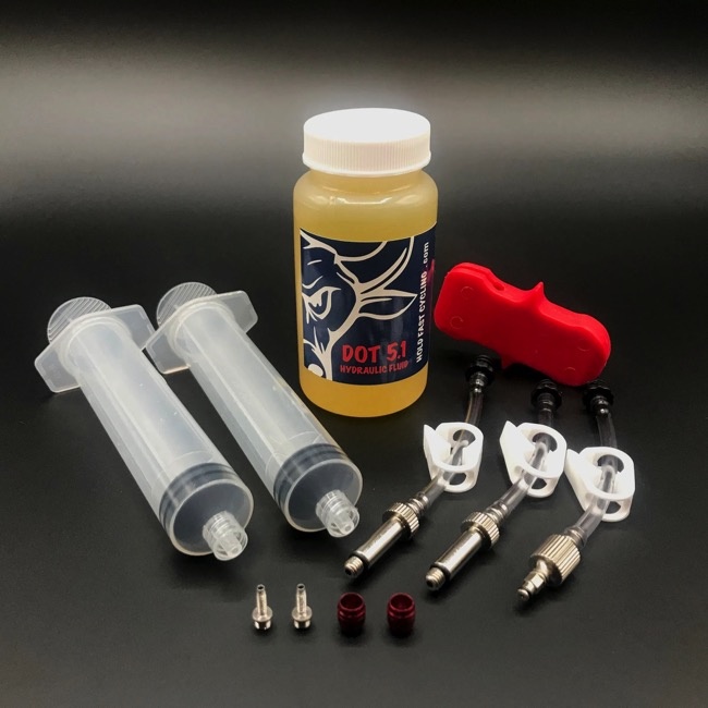 SRAM Pro Hydraulic Bleed Kit: Bleed Fittings & Syringes, 4oz Bottle of ...