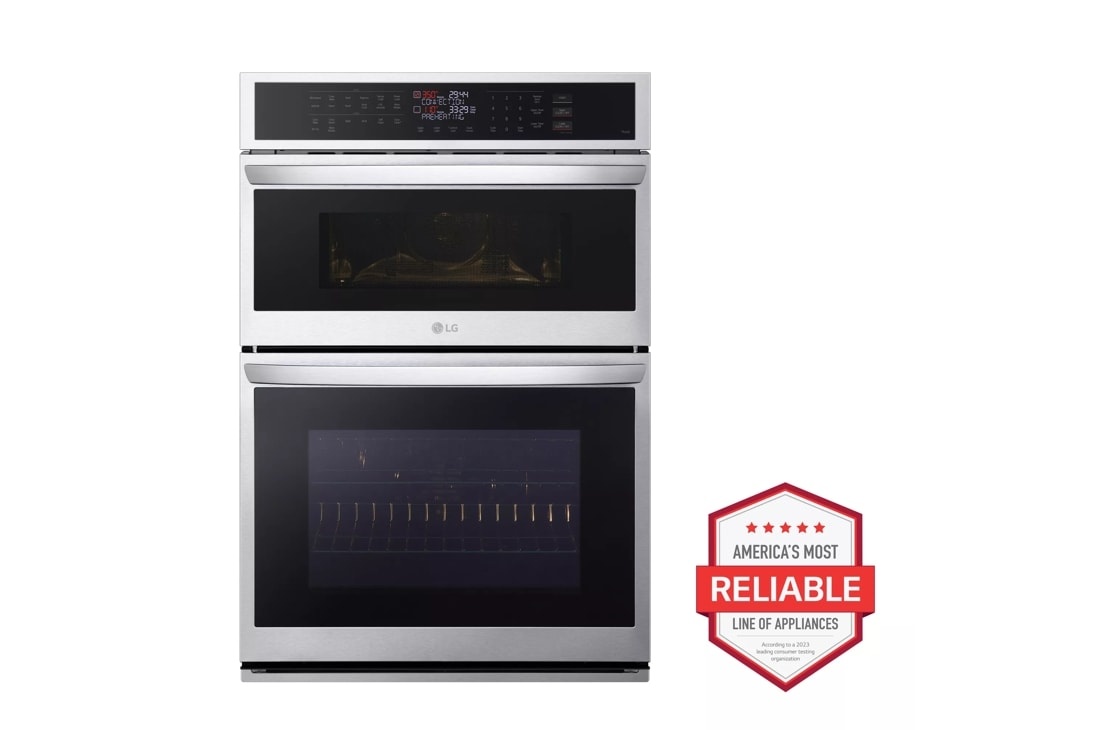 LG 30-in Self-cleaning Convection Oven Air Fry Fingerprint-resistant ...