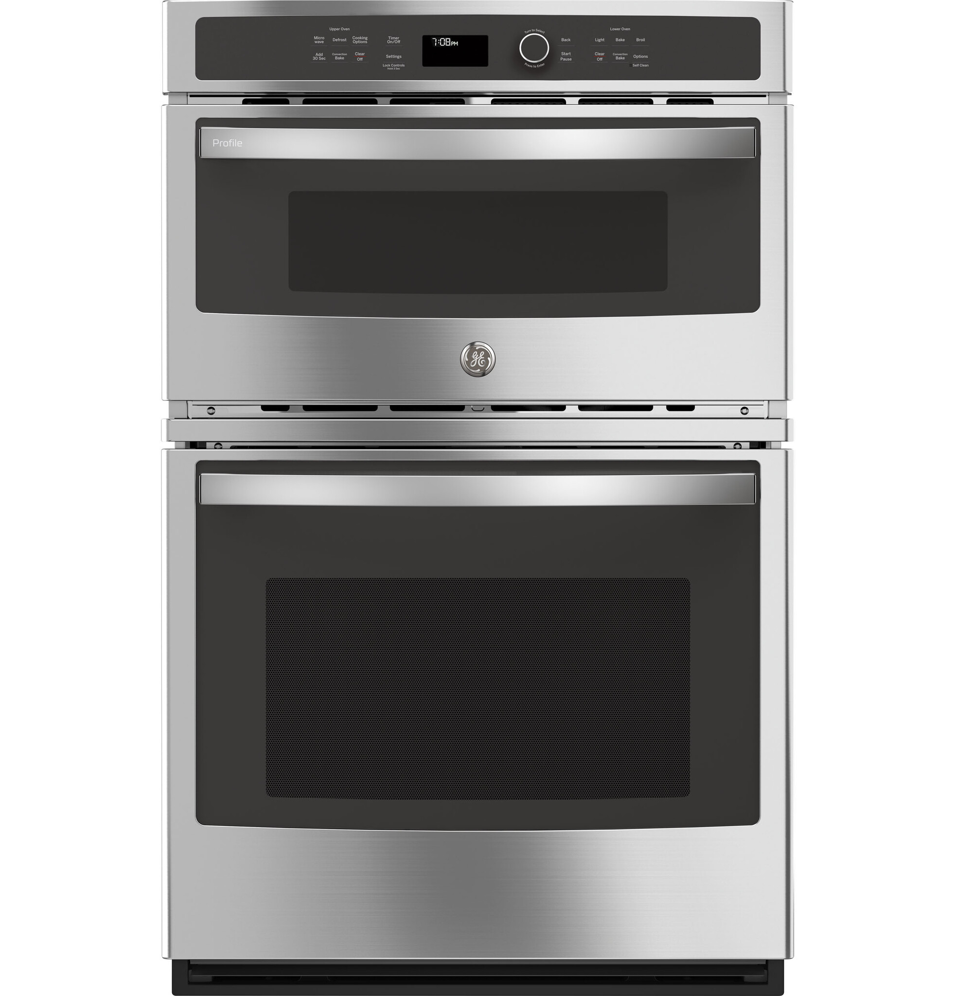 GE PROFILE 27-in Self-cleaning Convection Oven Microwave Wall Oven ...