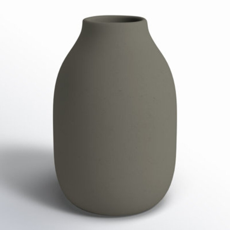 Colora Porcelain Table Vase Color: Steel Gray, Size: 5.91" H x 4.13" W ...
