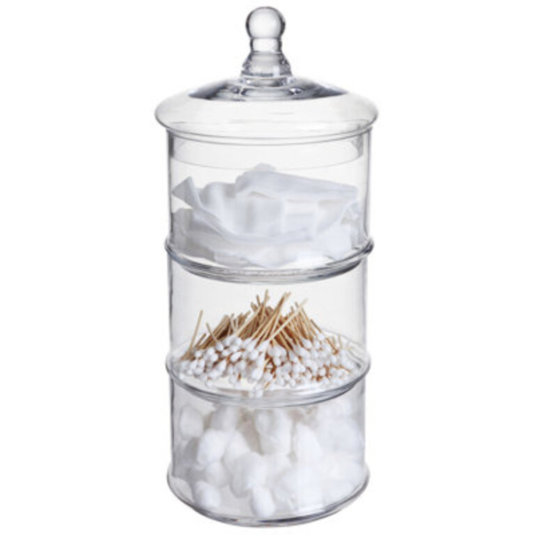 3 Tier Stacking Glass Kitchen Canister Set/Jar - Wayfair Outlet ...