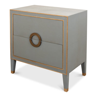 Gabriella Shagreen Night Stand Color: Gray - Wayfair Outlet ...
