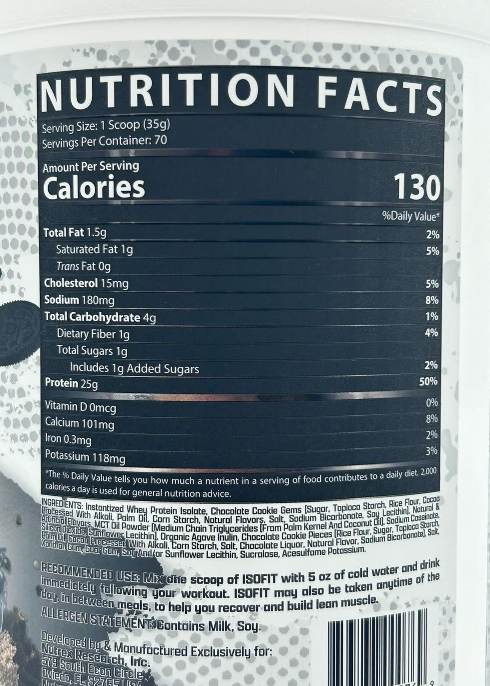 NUTREX ISOFIT 5 LB - Choco Suples