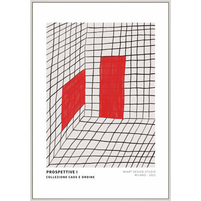 Red Perspective by Romina Gadler - Framed Wall Art Format: White Framed ...