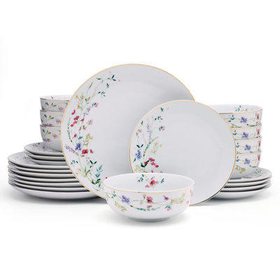 Mikasa Kalina Metallic 24 Piece Dinnerware Set, Service For 8 - Wayfair ...