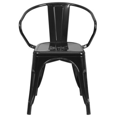 Stacking Dining Arm Chair Color: Black - Wayfair Outlet - Naperville, IL