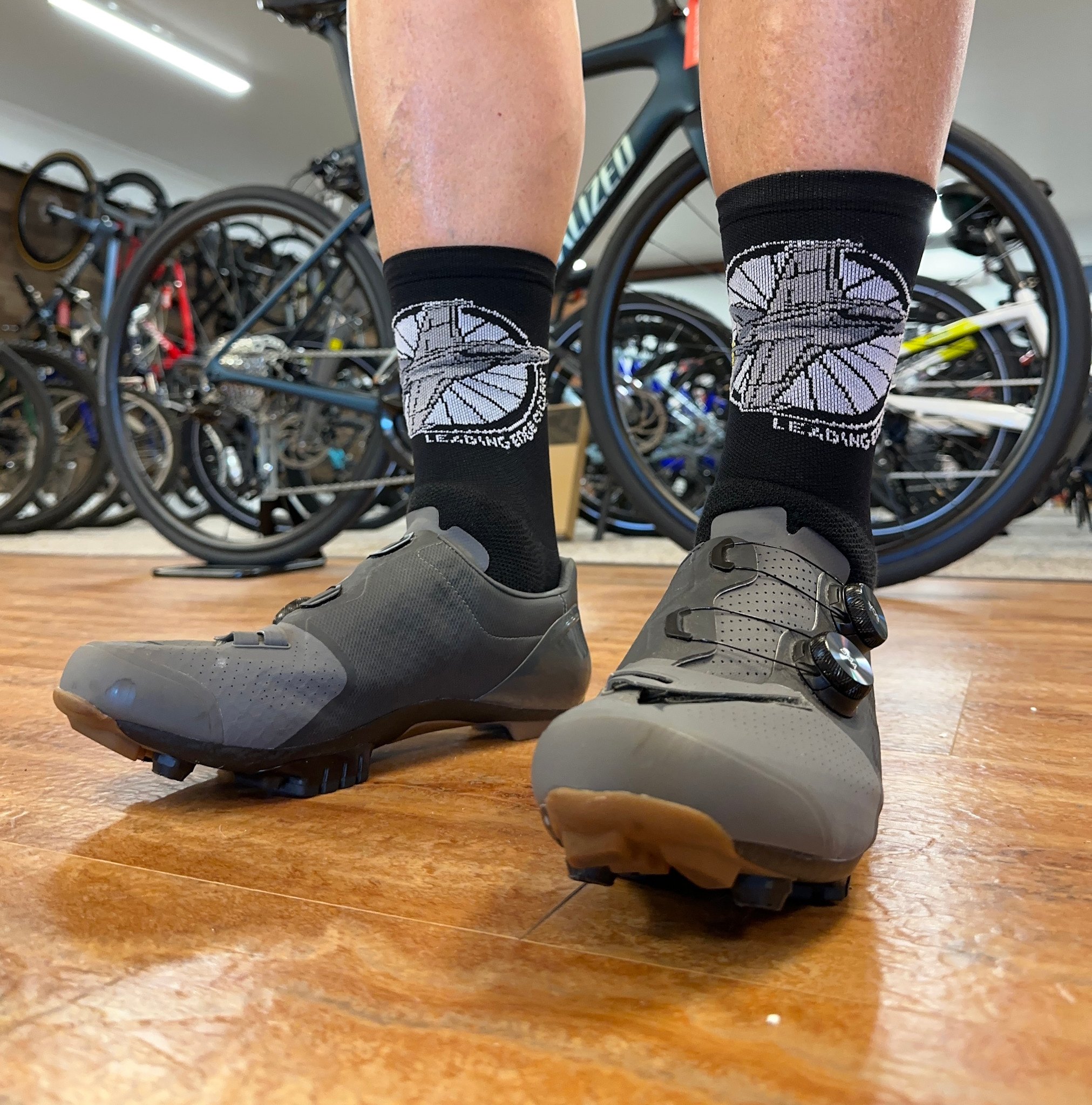 Leading Edge Cyclery Socks - Black - Leading Edge Cyclery