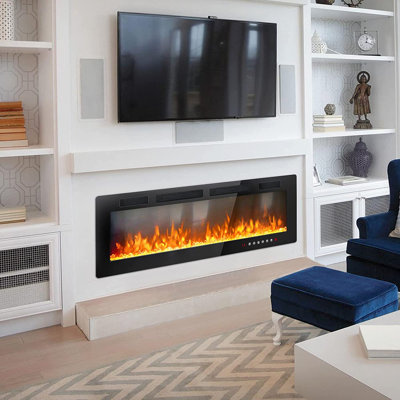 Arcuri Recessed Wall Mounted Electric Fireplace - Wayfair Outlet ...