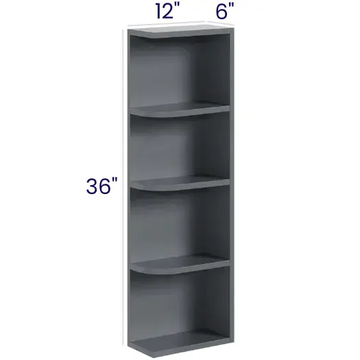 12" W | 36" H Open End Wall Shelves - Bud's Built Cabinetry by Bud's ...
