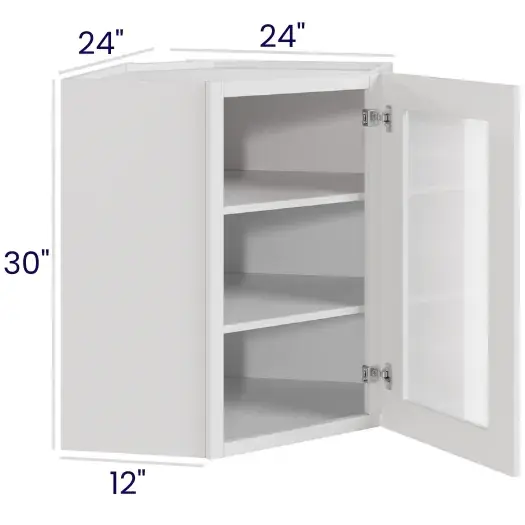 24" W | 30" H Diagonal Cabinets with Glass Doors - Bud's Built ...