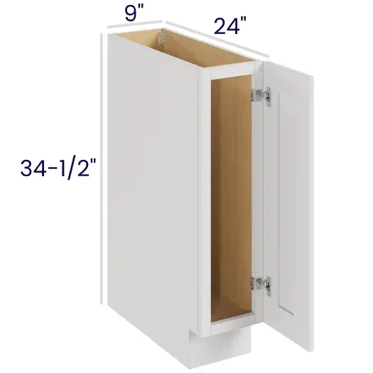 9" W | 34.5" H Single Door Single Drawer Bases - Bud's Built Cabinetry ...